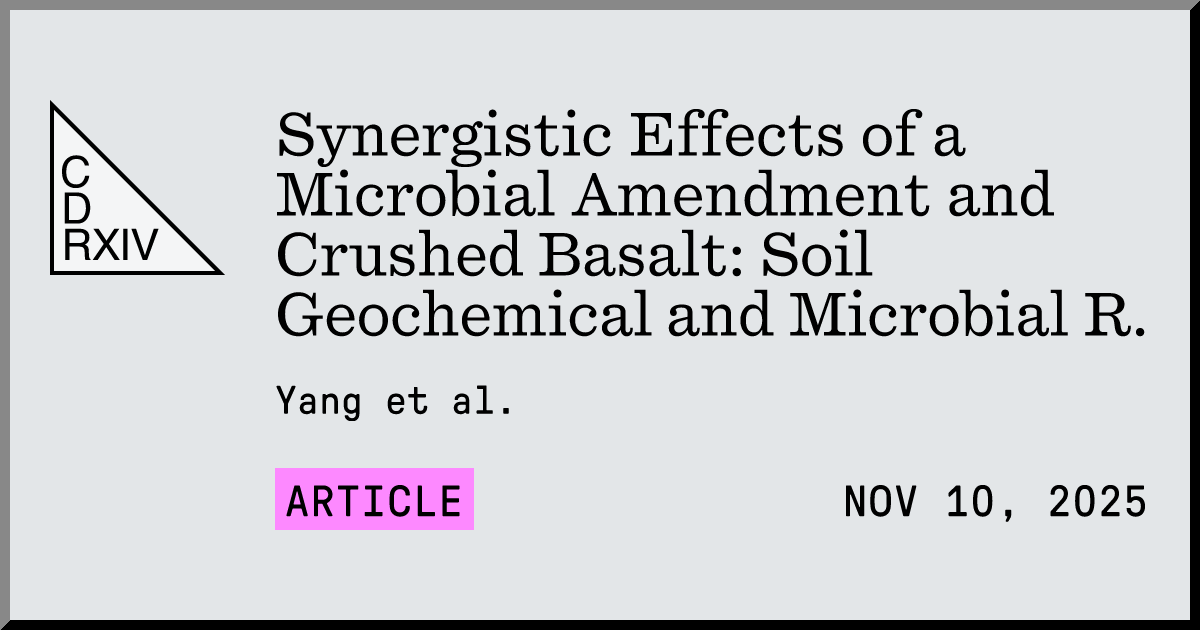 Synergistic Effects of a Microbial Amendment and Crushed Basalt: Soil ...