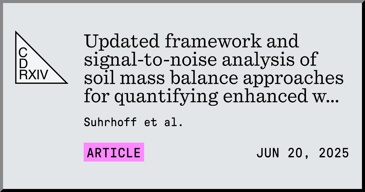 Updated framework and signal-to-noise analysis of soil mass balance approaches for quantifying ...